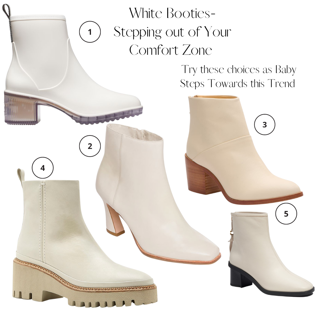 White Booties - Stepping Out Of Our Comfort Zone! - Seasons Embraced